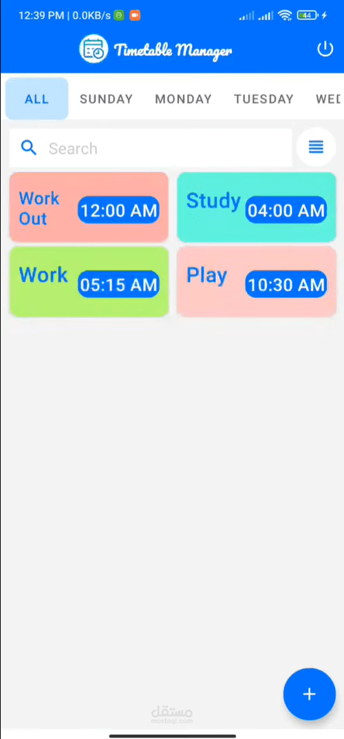 Timetable Manager App | تطبيق خاص بترتيب مواعيدك بطريقة سهلة ومميزة | مستقل