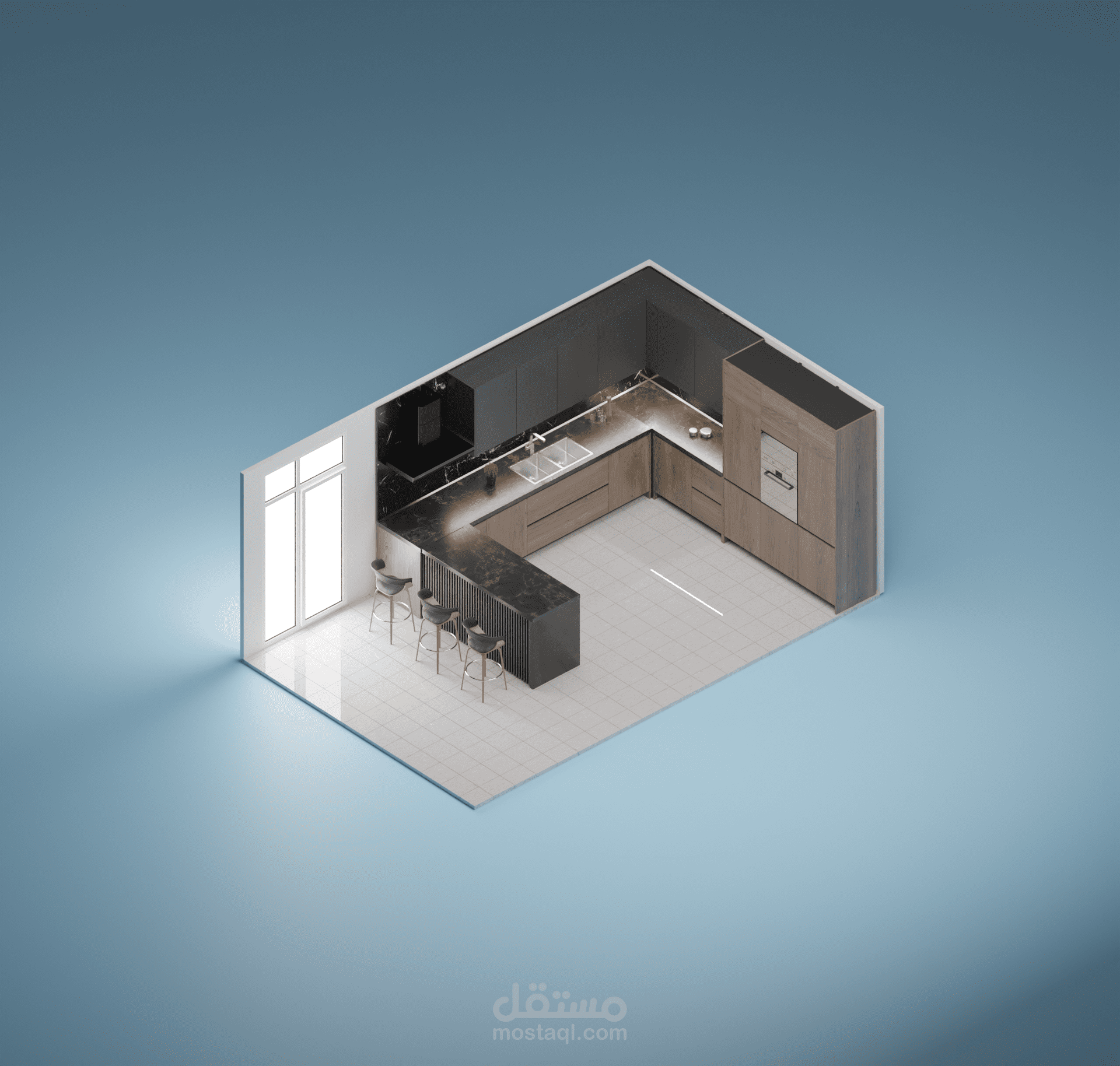 3D kitchen design | مستقل