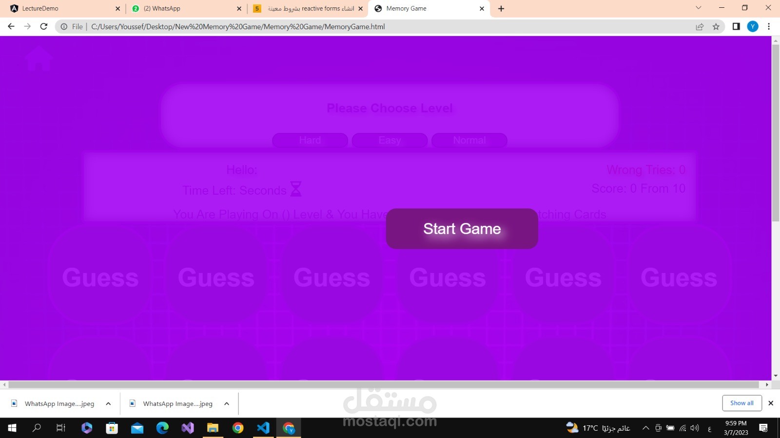 Gaming Website Using Advanced Technologies Html5 Css3 Javascript Bootstrap مستقل