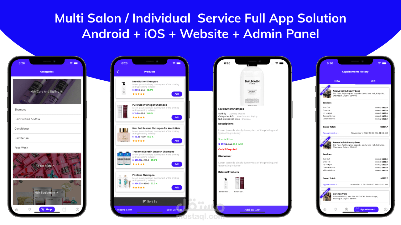 Multi Salon, Individual Appointments Booking System Full App Solution ... Multi Salon, Individual Appointments Booking System Full App Solution ...