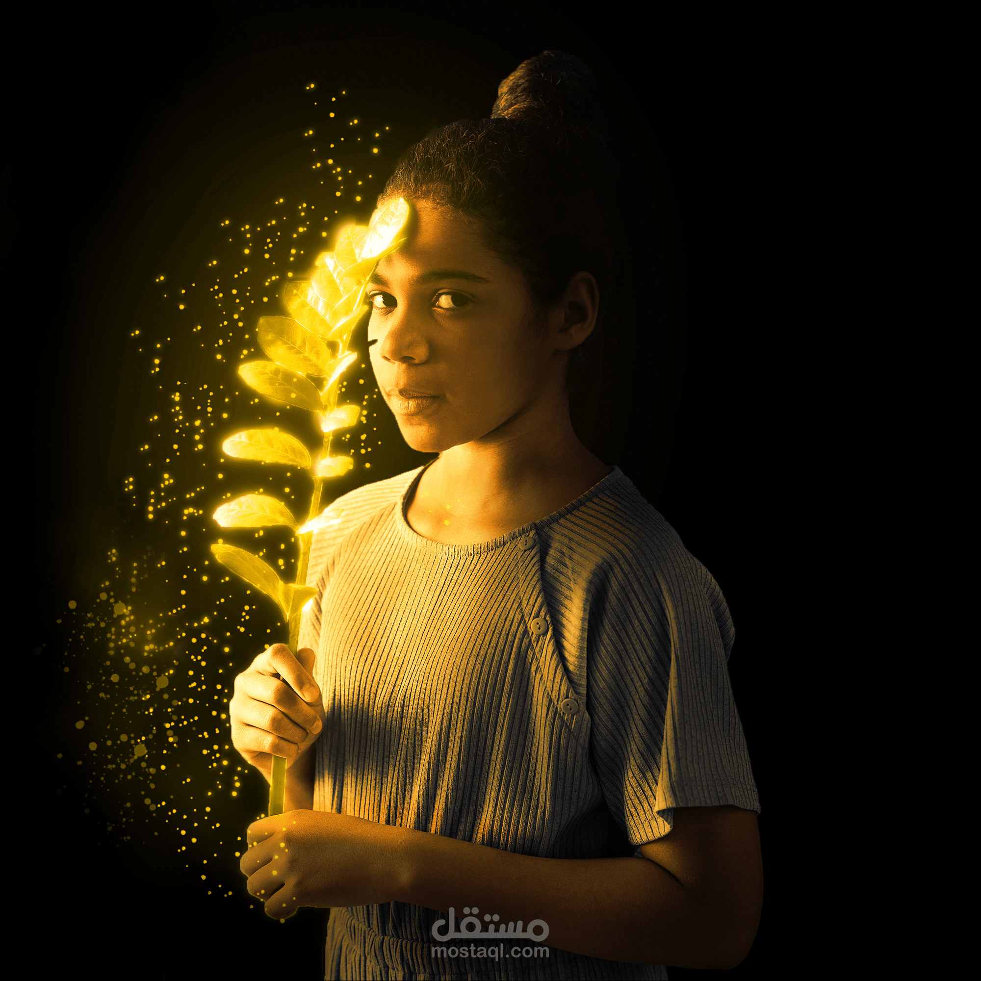 Glow Effect image editing. before/after | مستقل