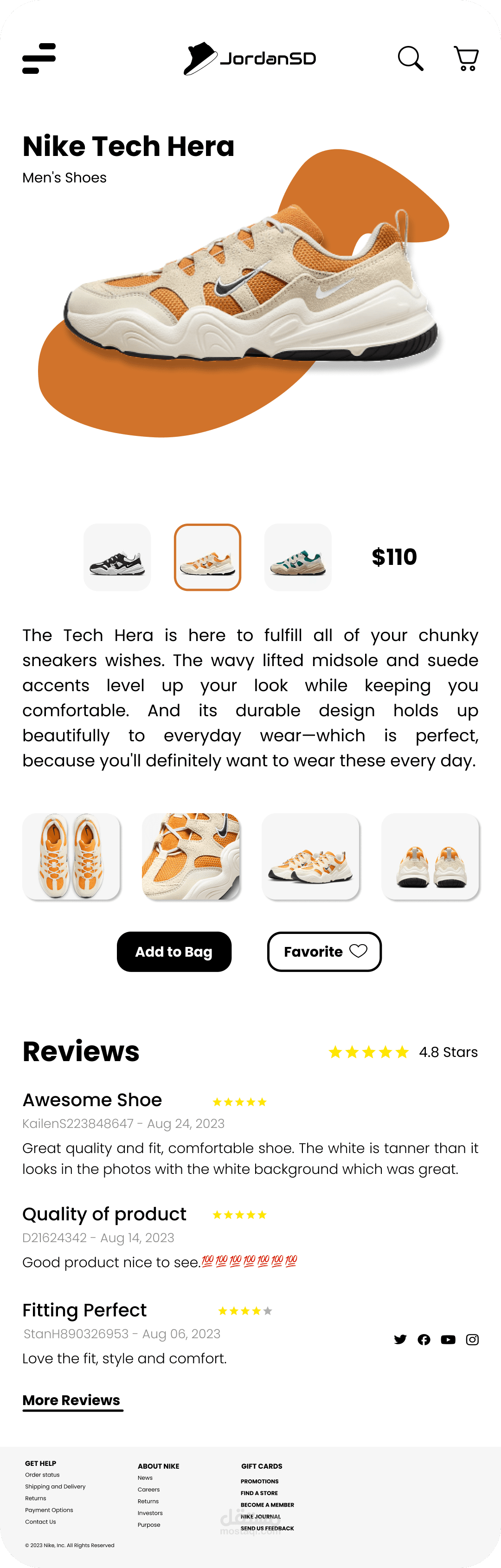 Jordan sport shoes ecommerce | مستقل