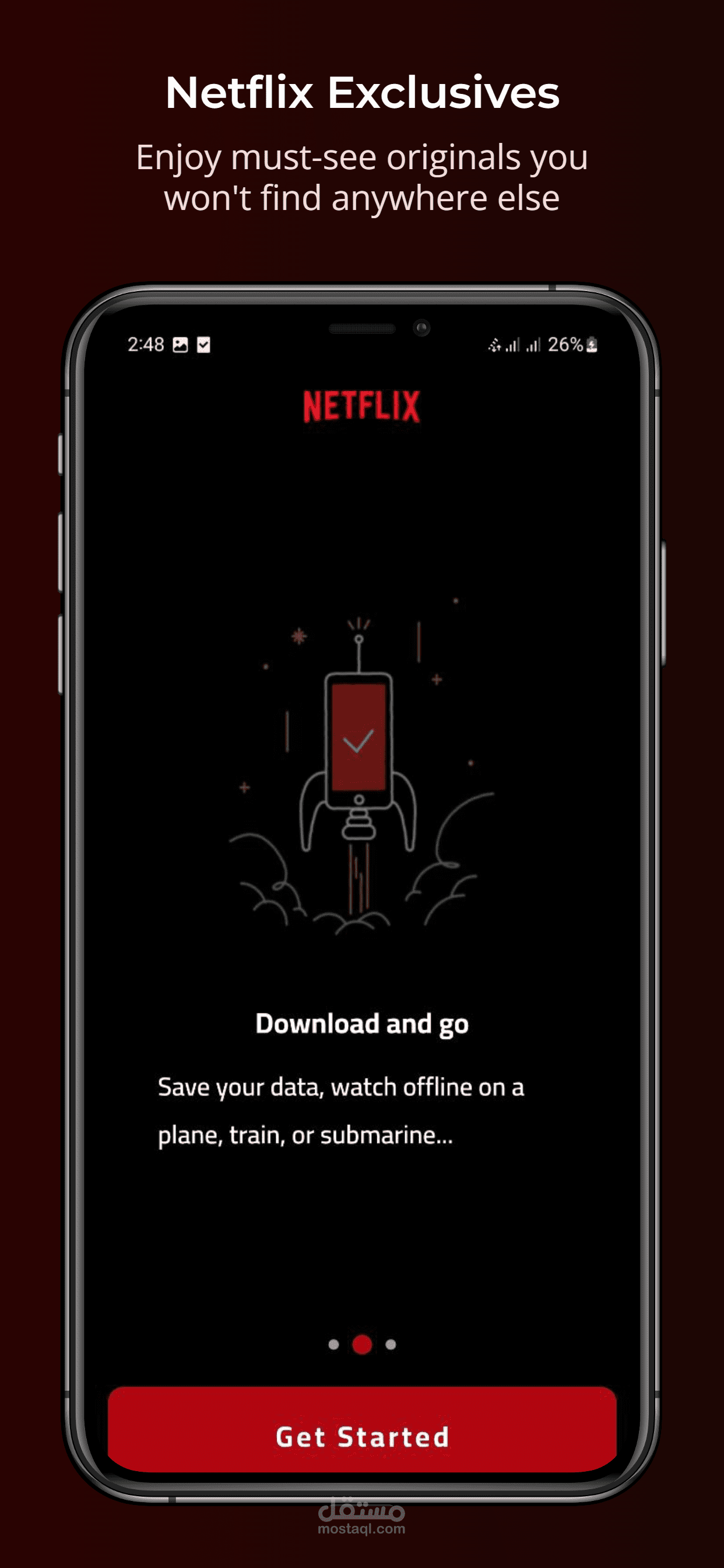 التدرب علي انشاء تطبيق مماثل ل نتفلكس لغرض التدريب فقط | مستقل