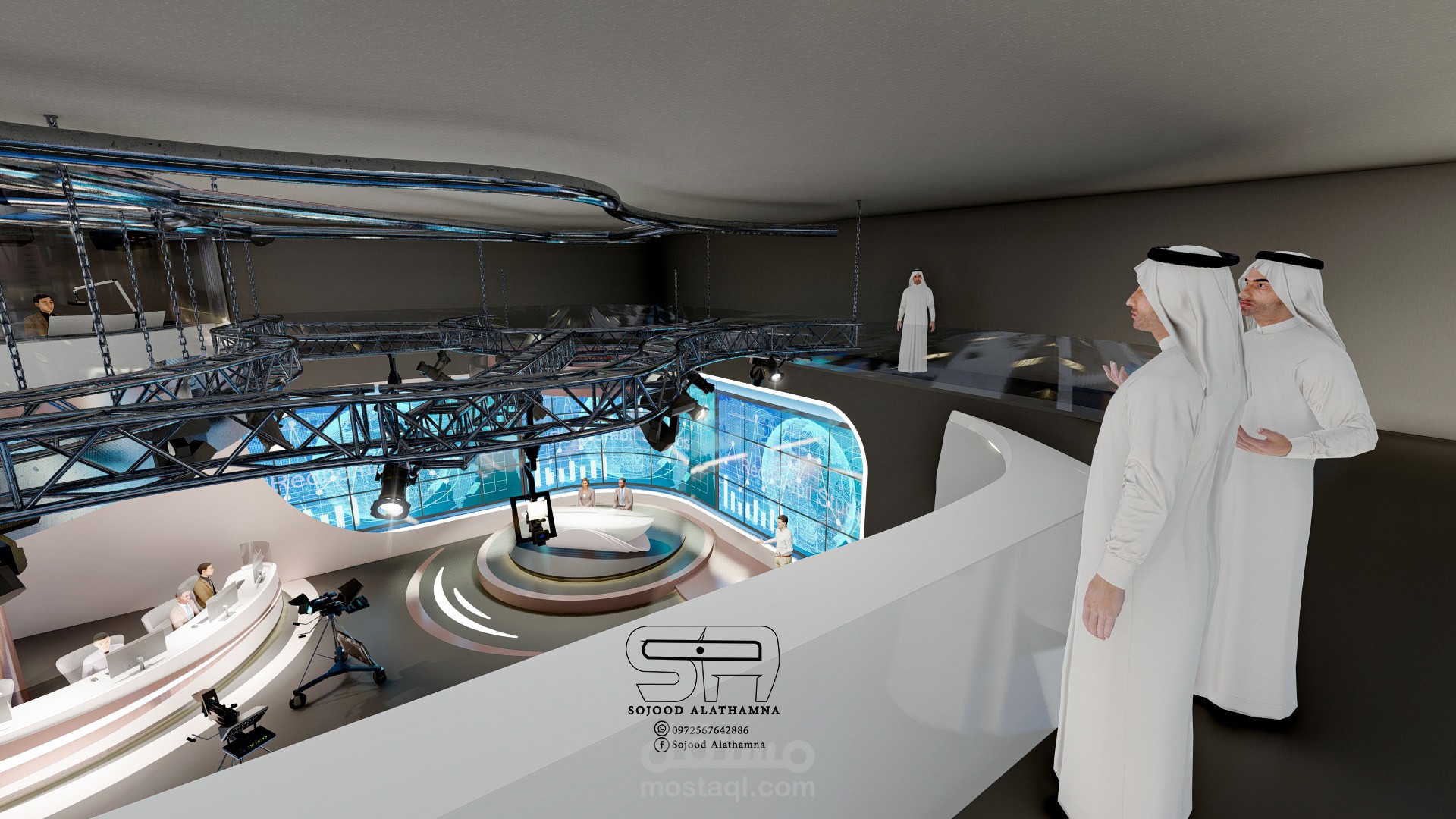 مقترح تصميمي لاستديو قناة إم بي سي، Studio design proposal for MBC ...