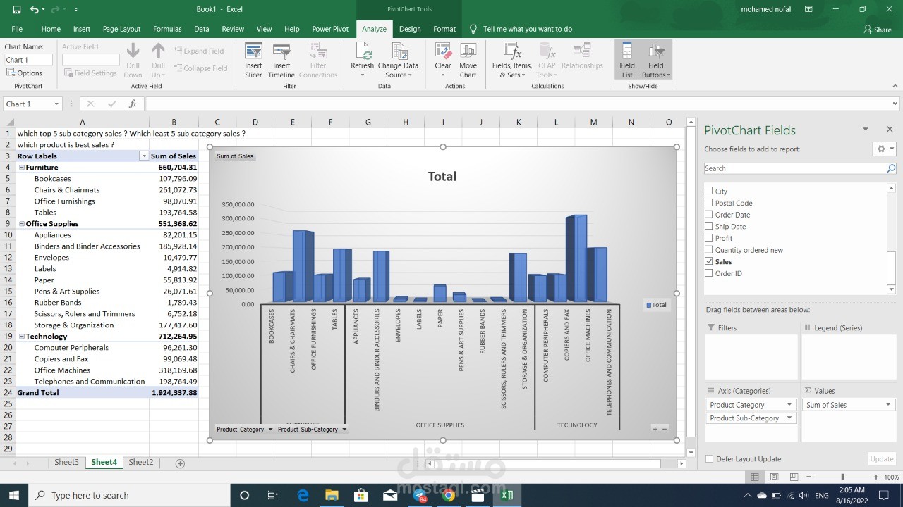 تحليل البيانات باستخدام Microsoft Excel مستقل