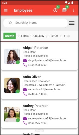 تطبيق flutter مربوط مع odoo كbackend | مستقل