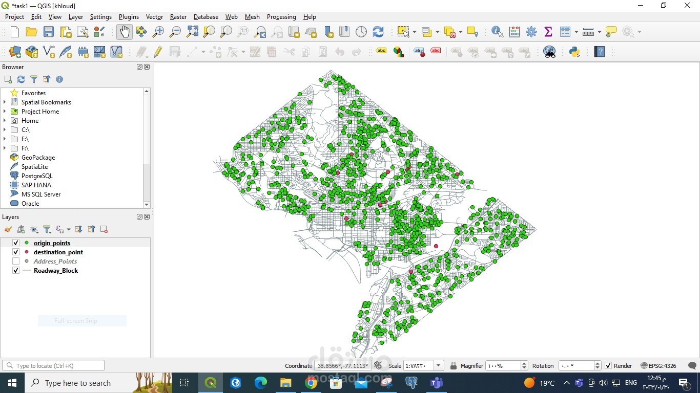 project on program Qgis and Pg | مستقل