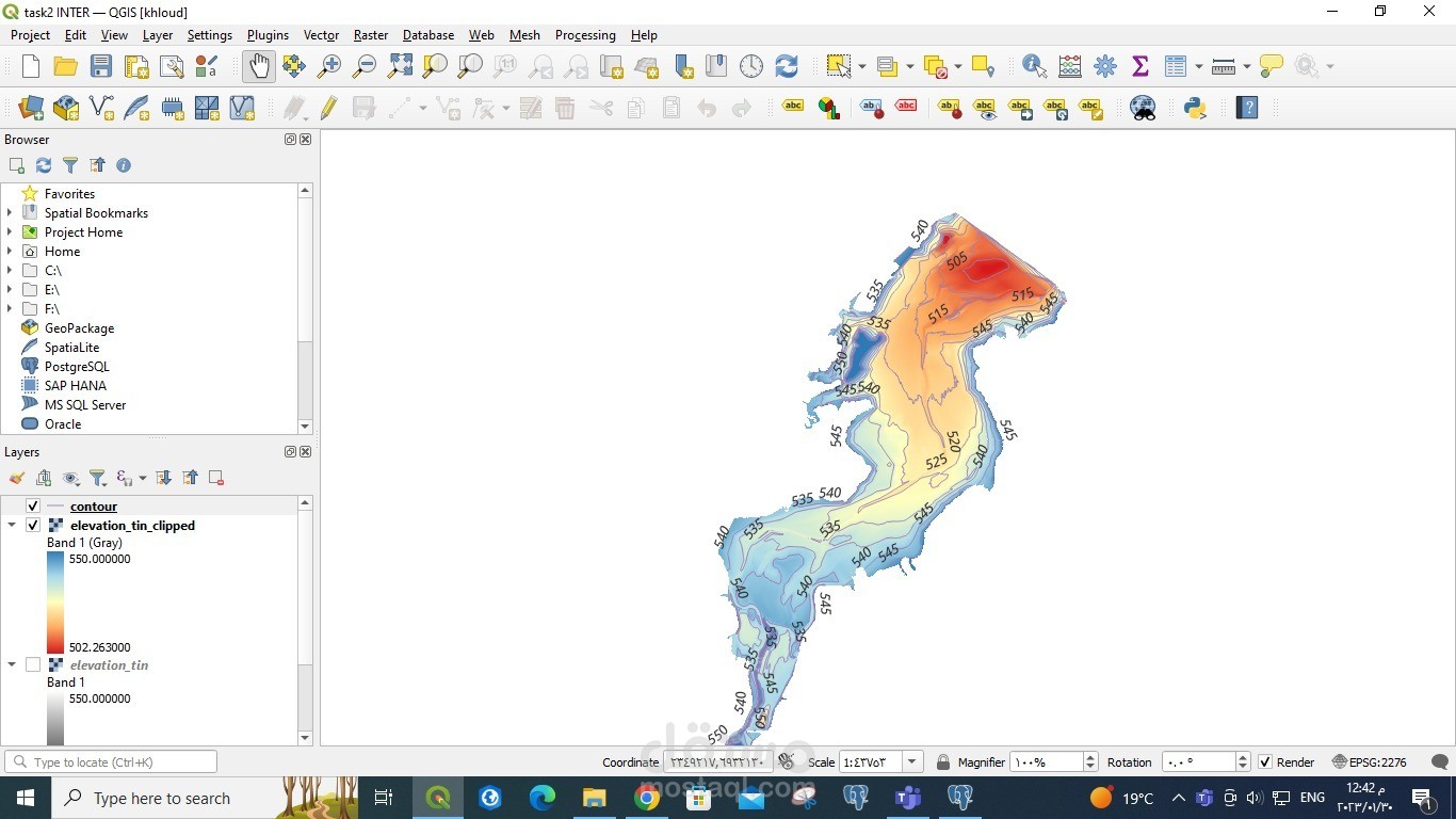 project on program Qgis and Pg | مستقل