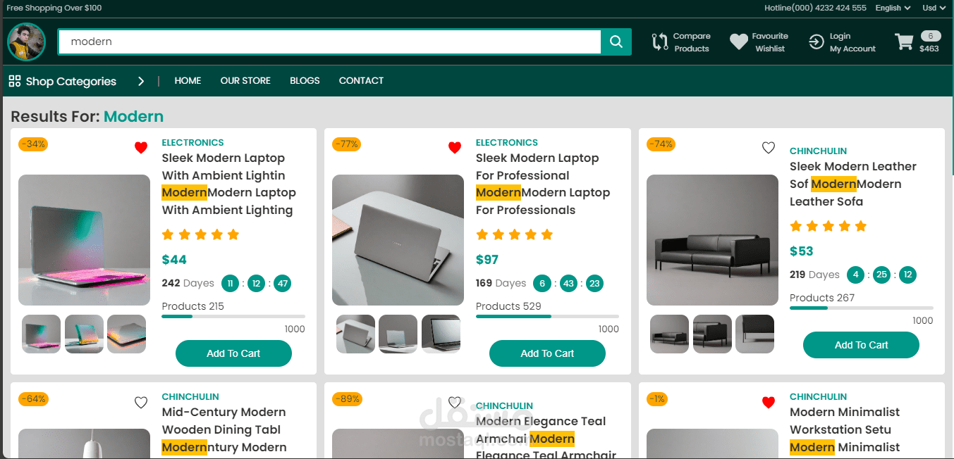 Ecommece | مستقل