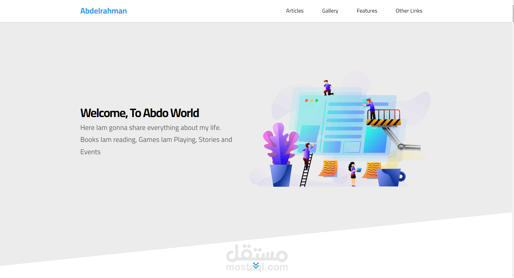 برمجه مواقع باستخدام Html Css Js Bootstrap Sass Reactjs مستقل