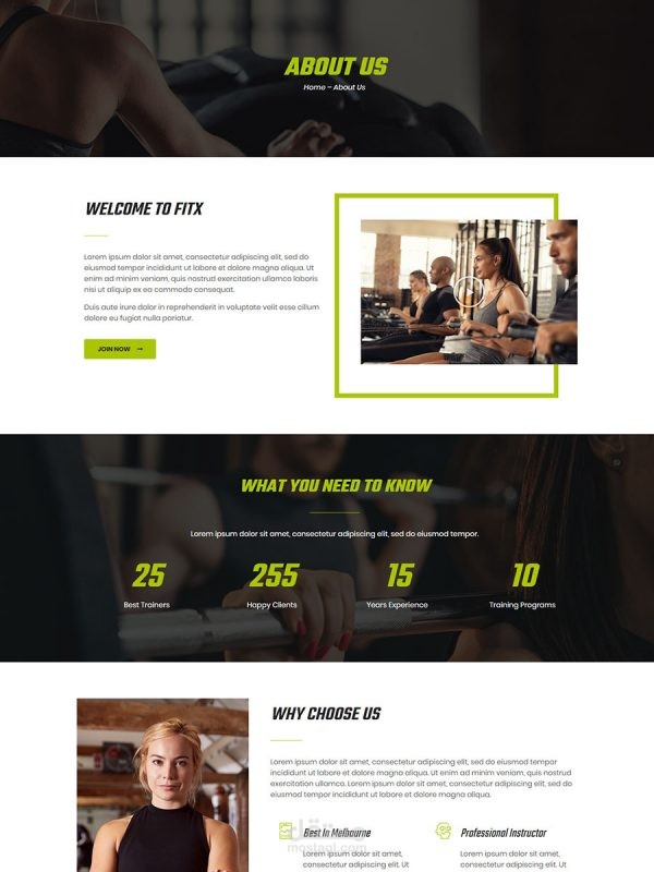 Fitx-Fitness-Gym-Template | مستقل