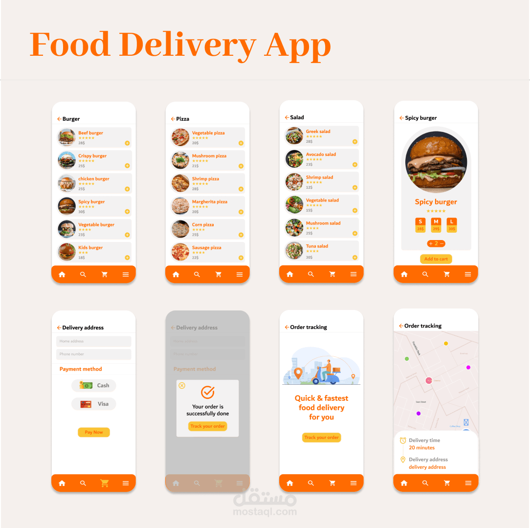 (Ui/Ux (Delivery App | مستقل