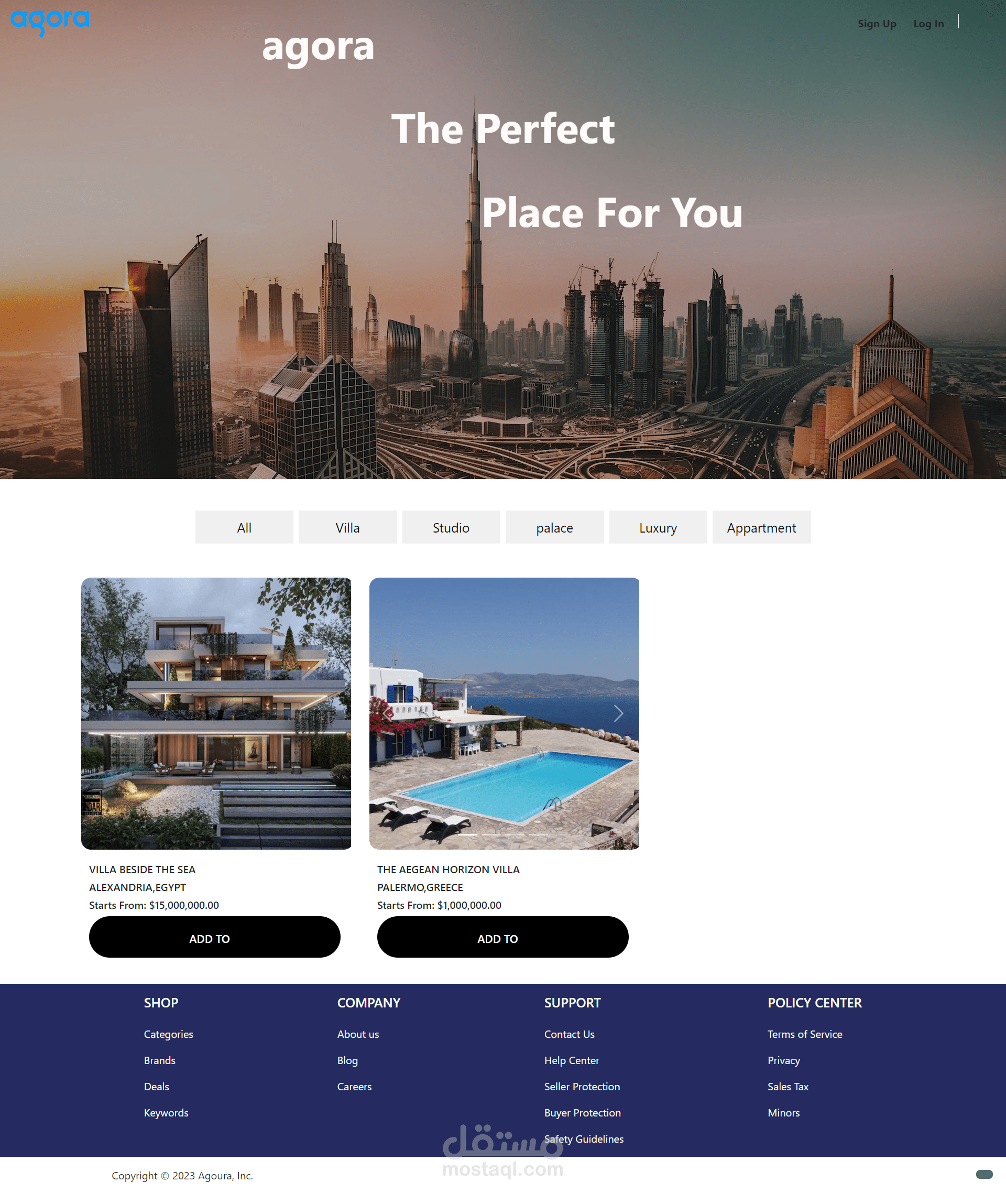 Agora website | مستقل