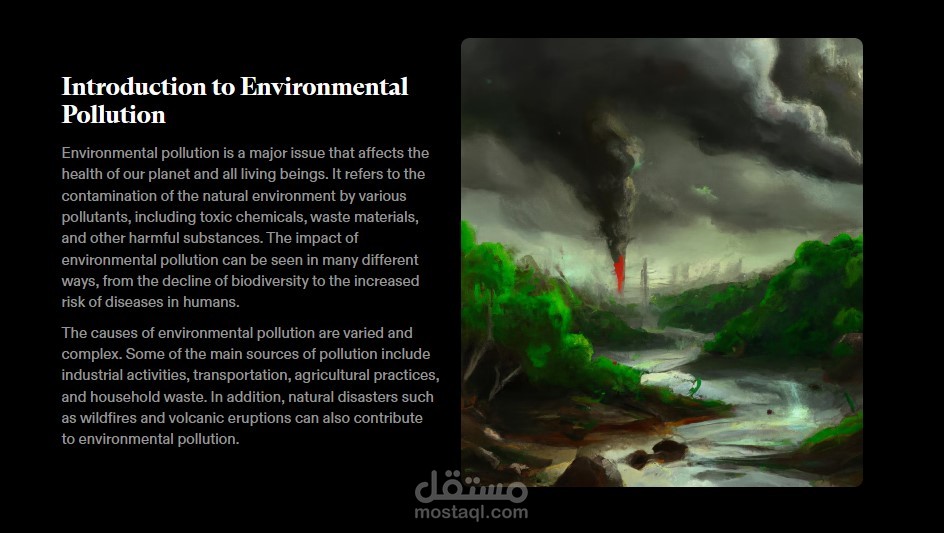 presentation about : the slow poisoning of our planet / عرض احترافي حول ...