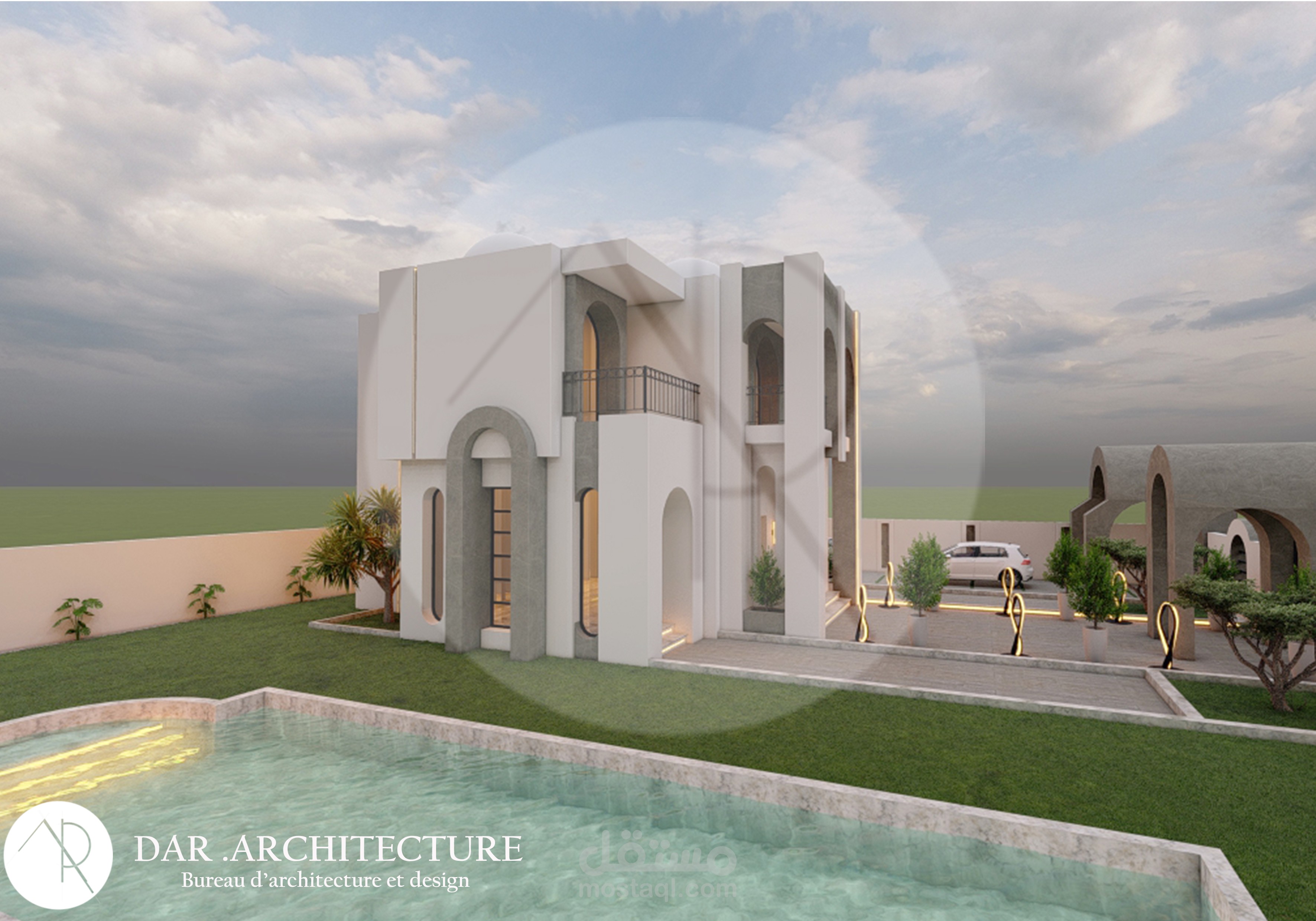 فيلا سكنيه ذات طابع قديم ولكن بلمسه عصريه من تصميم ريان العايدي dar ...