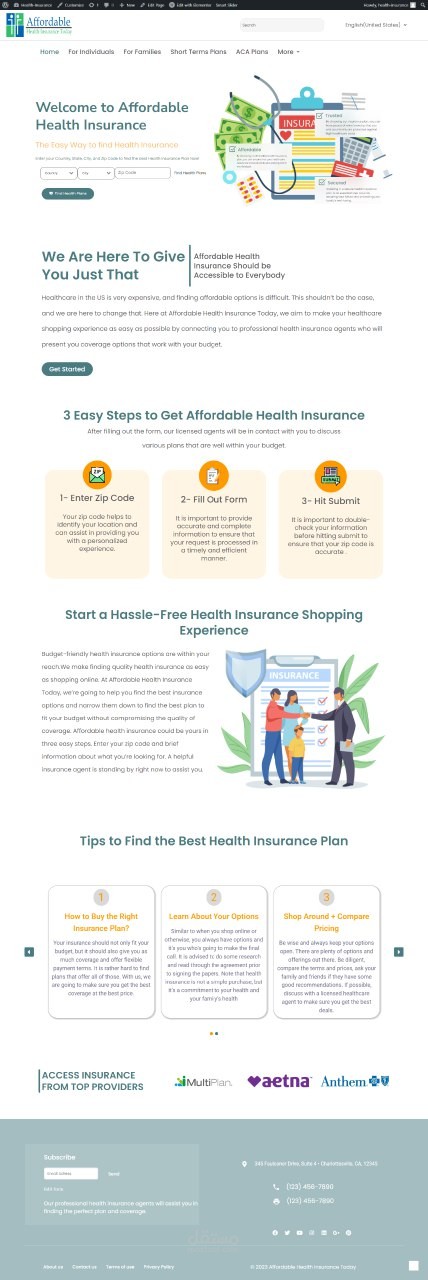 Health insurance website | مستقل