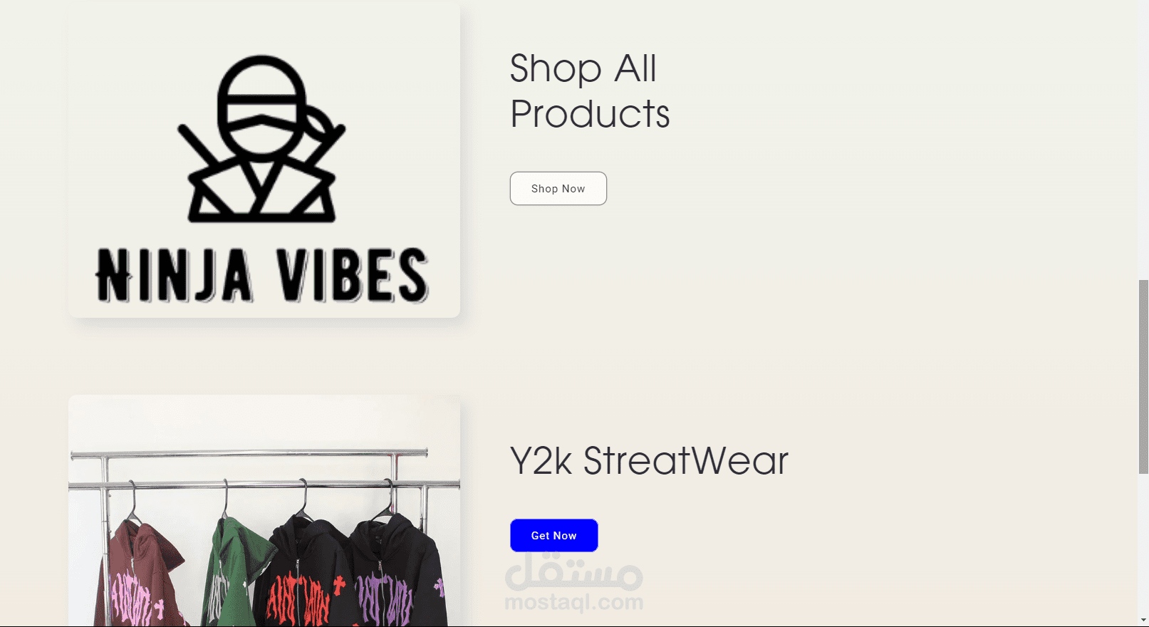NinjaVibes Website | مستقل