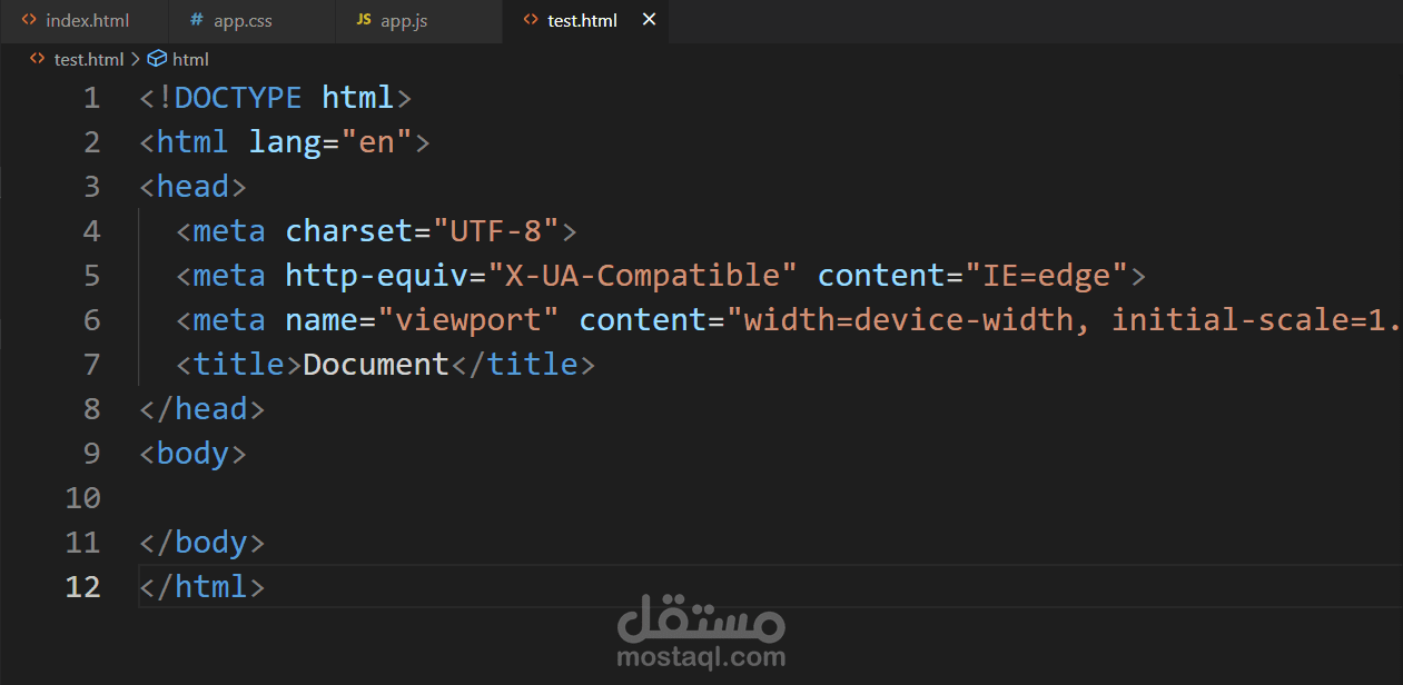التعديل على أكواد Html 5 Css مستقل 