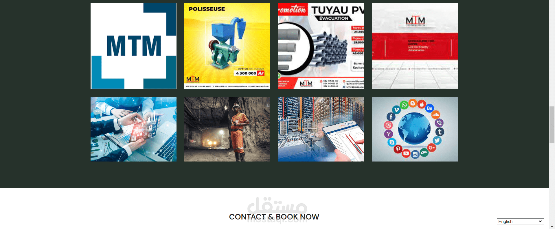 مشروع يوضح ما هي MTM SARL CONSULTING FIRM ويبين ايضا الخدمات , ويعرض بعض الصور لها , ويمكنك ...