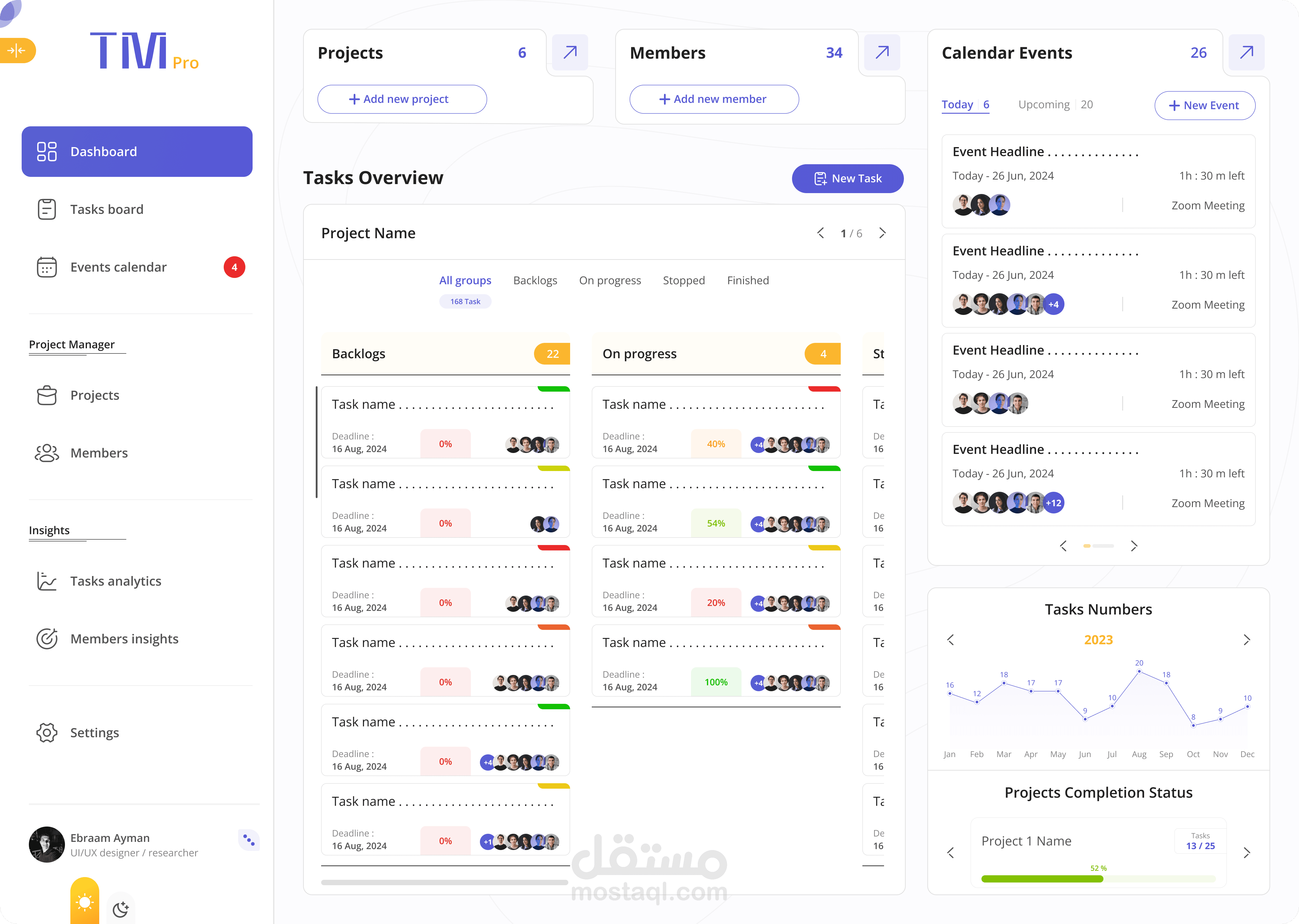 TM pro - Projects management portal for your business growth | مستقل