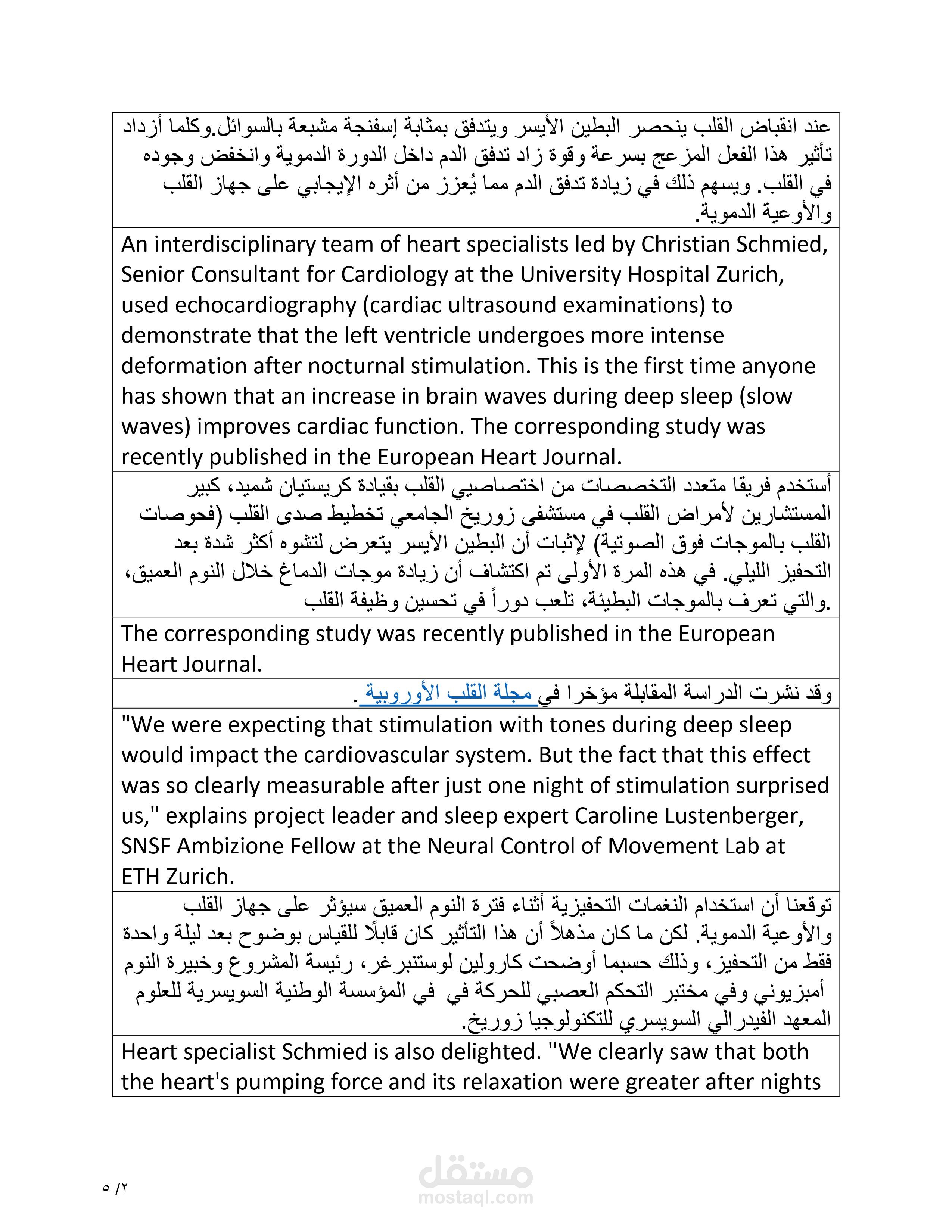 Medical Translation English to Arabic | مستقل