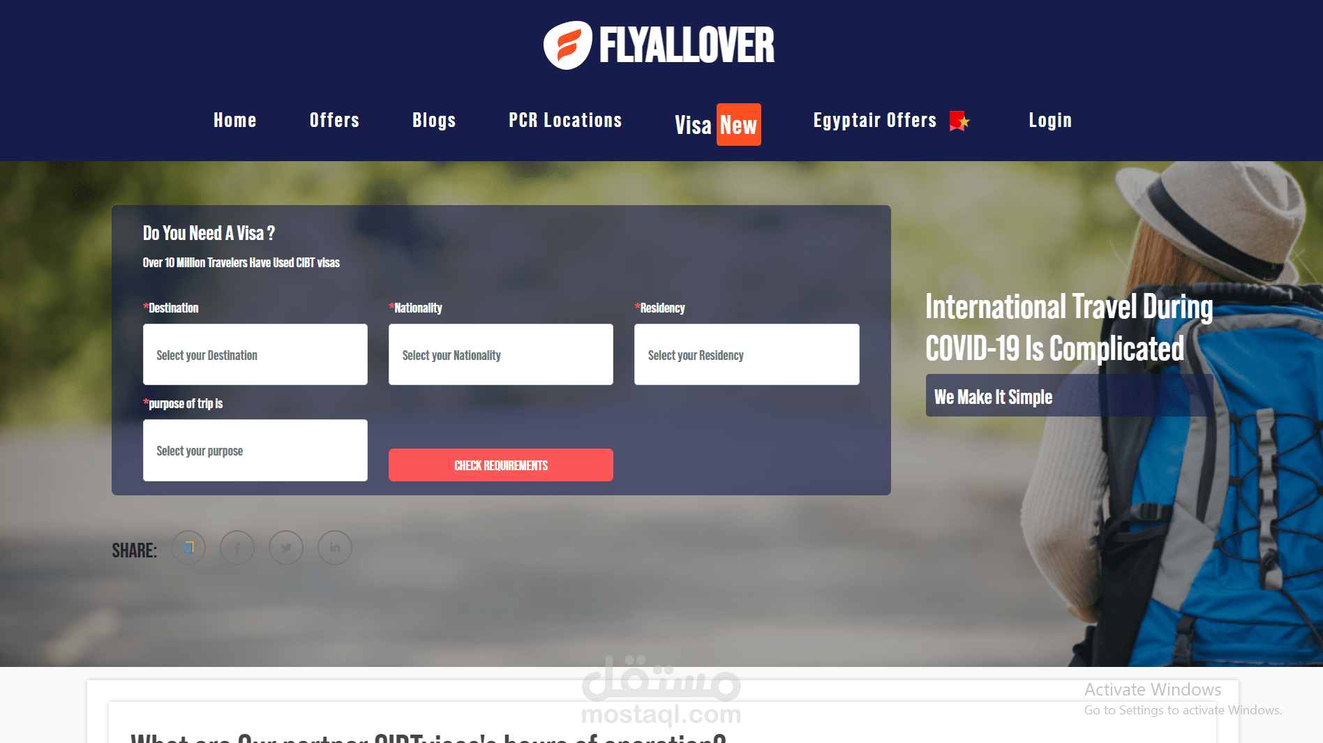 Flyallover مشروع حجز تذاكر طيران و رحلات و فنادق حول العالم | مستقل