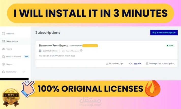 I will install elementor pro, astra pro, rankmath, and lot more premium ...