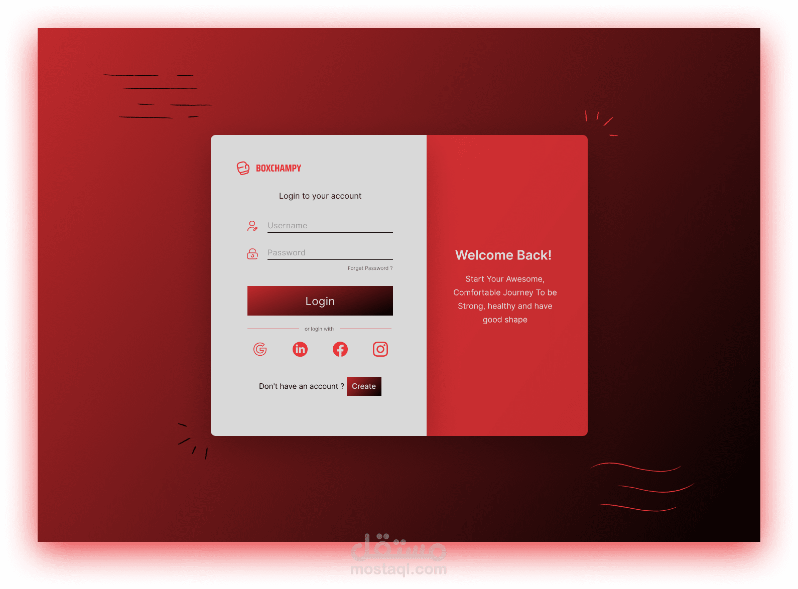 BOXCHAMPY | Gym System Website | مستقل