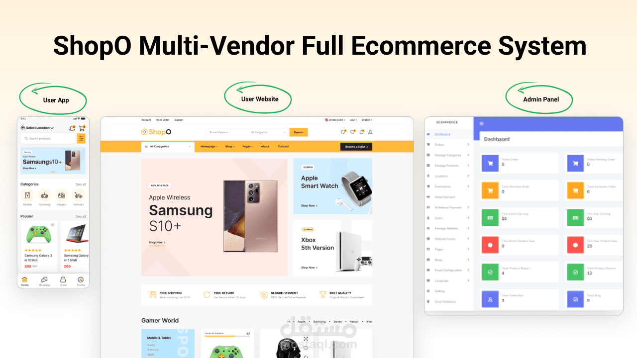 Multivendor eCommerce Flutter App | مستقل