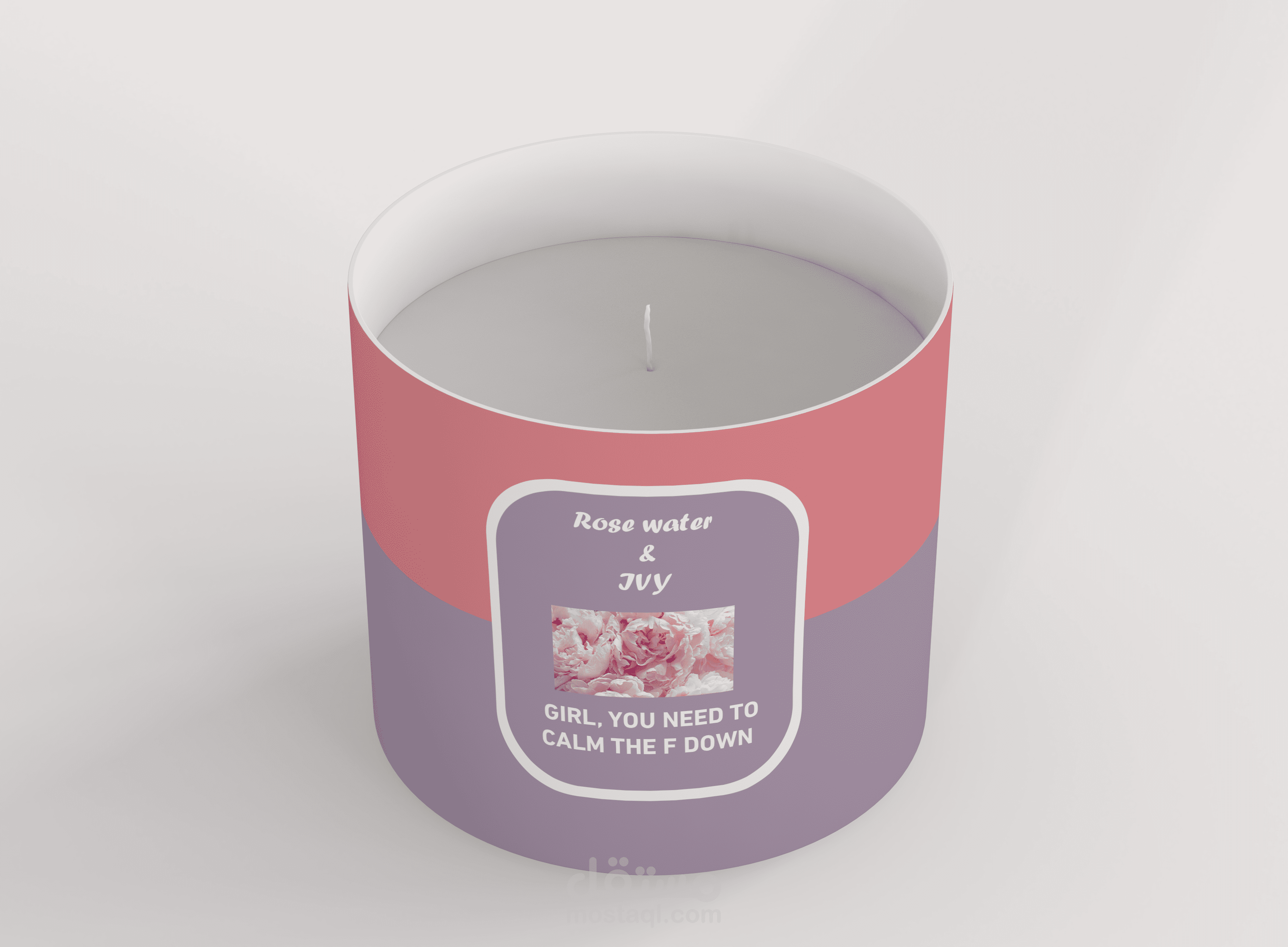 Rose scented candle sticker | مستقل