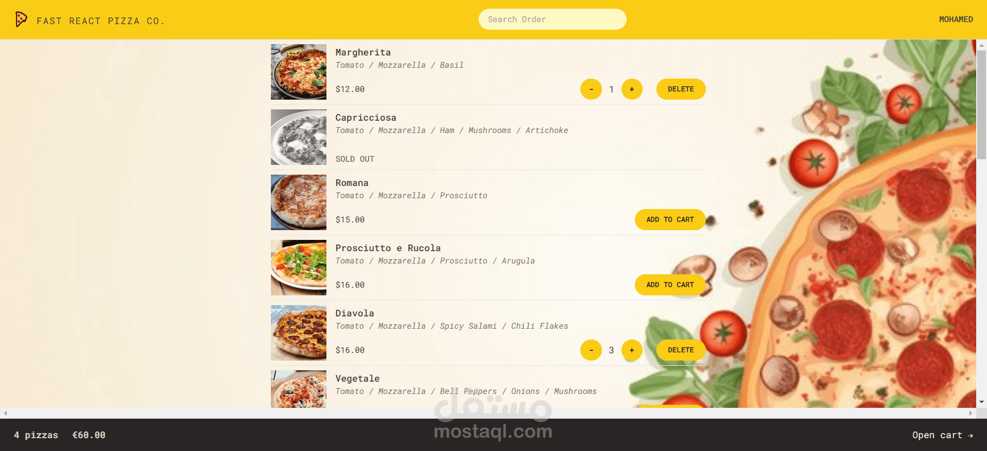 .Fast React Pizza Co | مستقل
