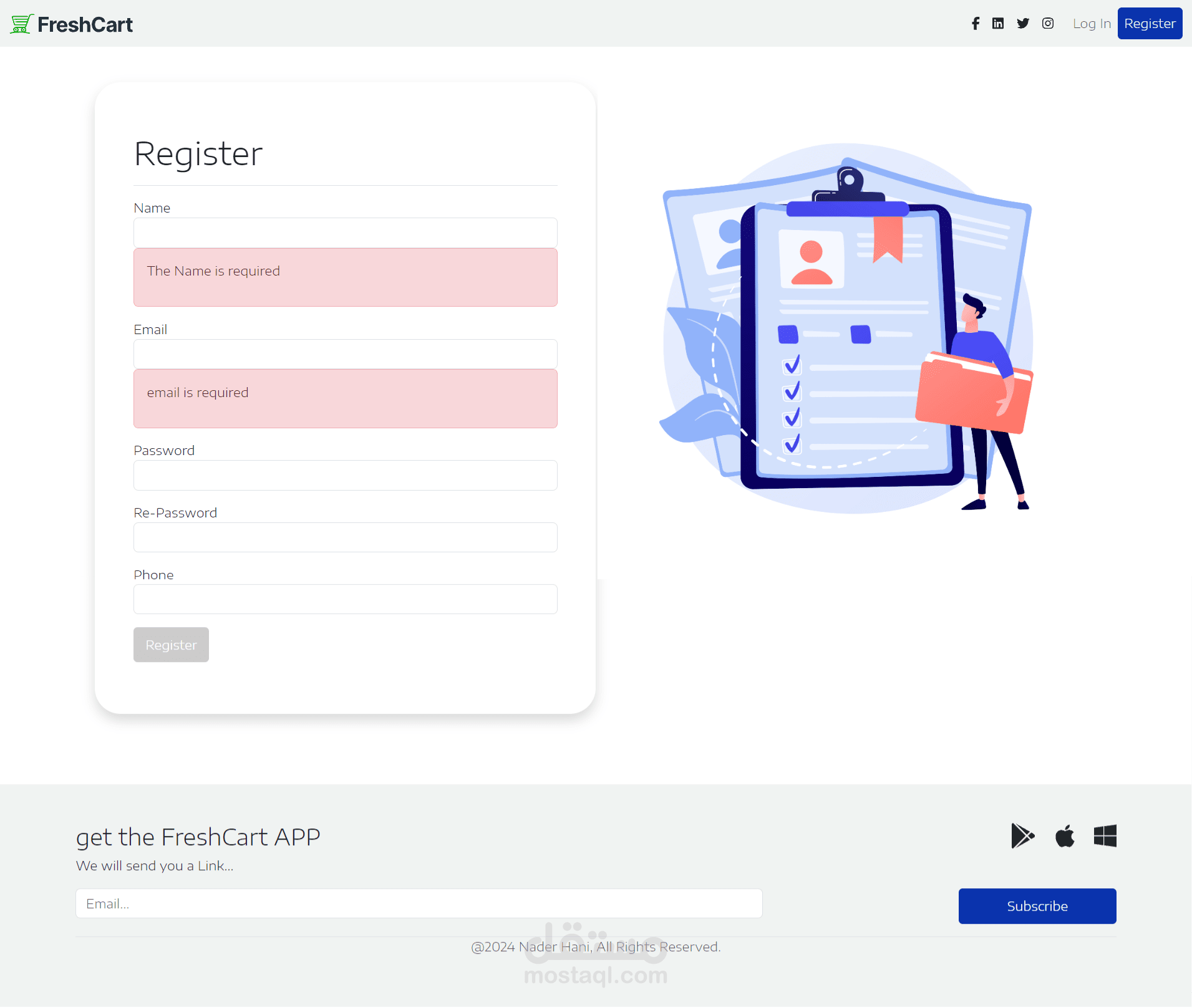 Ecommerce System "Fresh Cart" | مستقل