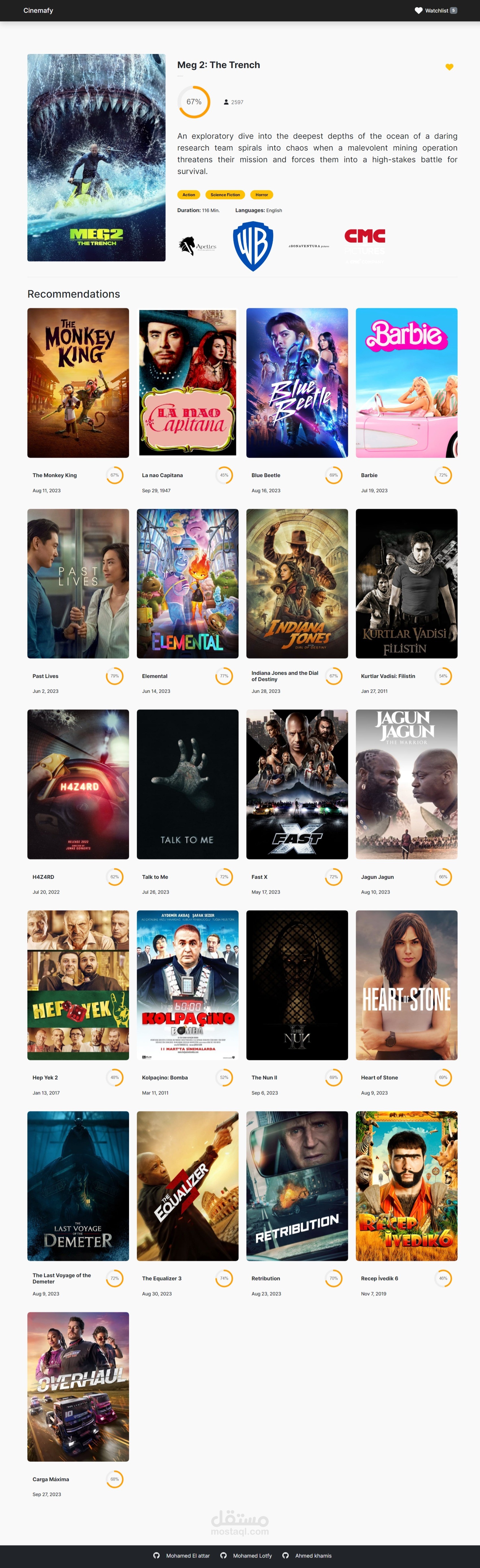 Cinemafy Movie App | مستقل