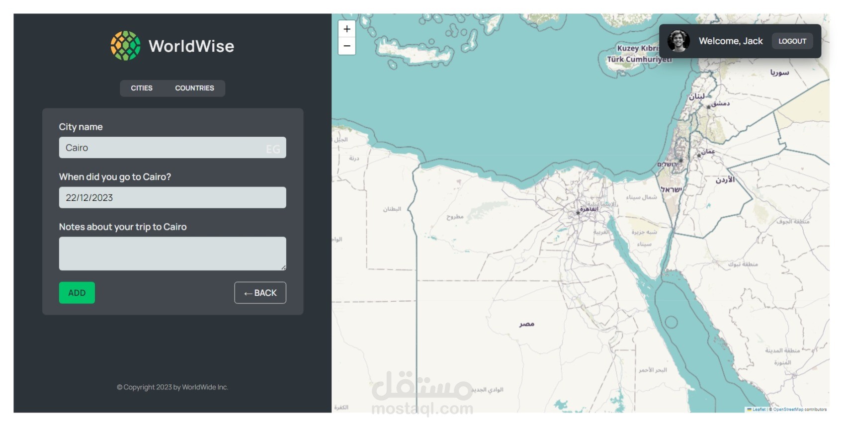 WorldWise React Tracking App | مستقل