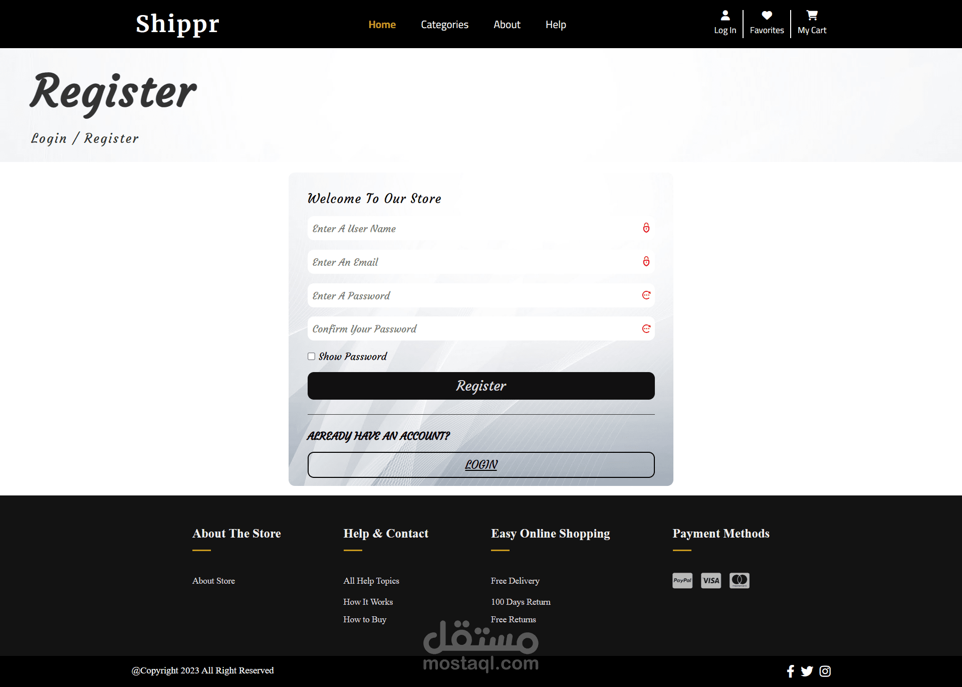 E Commerce Store Website Javascript Pug Html Sass Css Gulp مستقل 7022