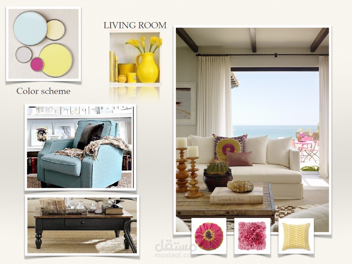 Material and furniture color scheme boards | مستقل