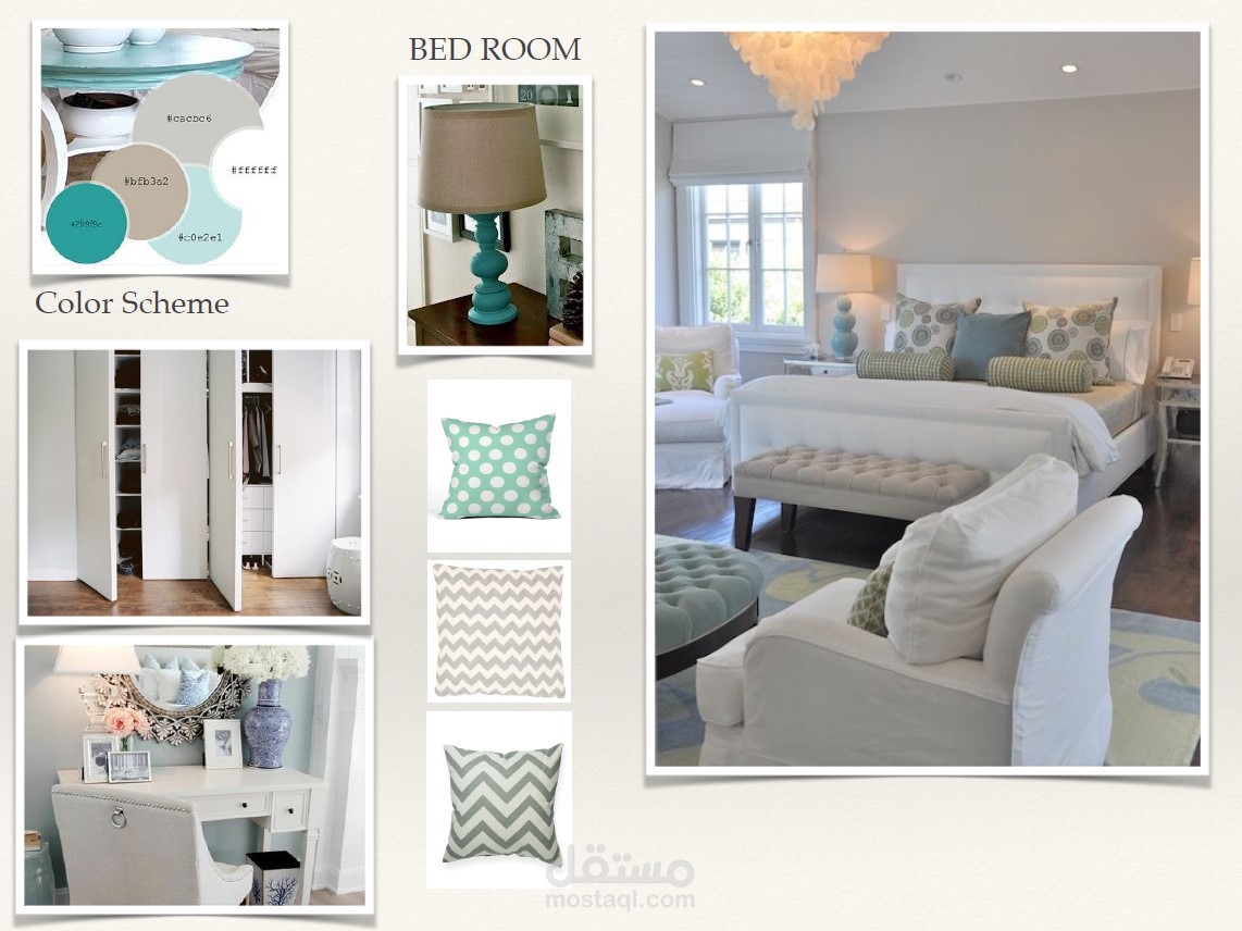 Material and furniture color scheme boards | مستقل