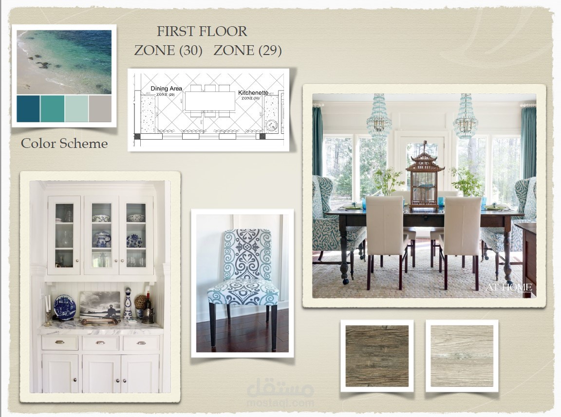 Material and furniture color scheme boards | مستقل