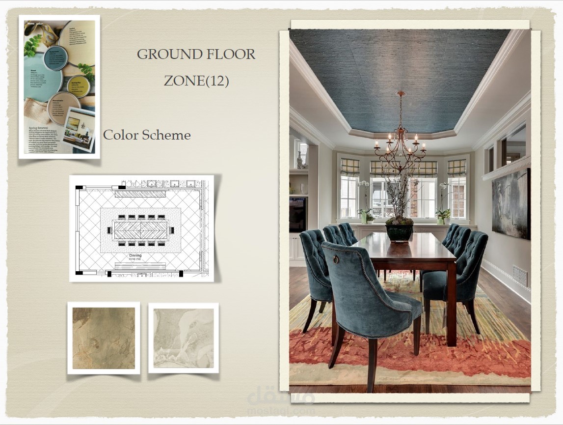 Material and furniture color scheme boards | مستقل