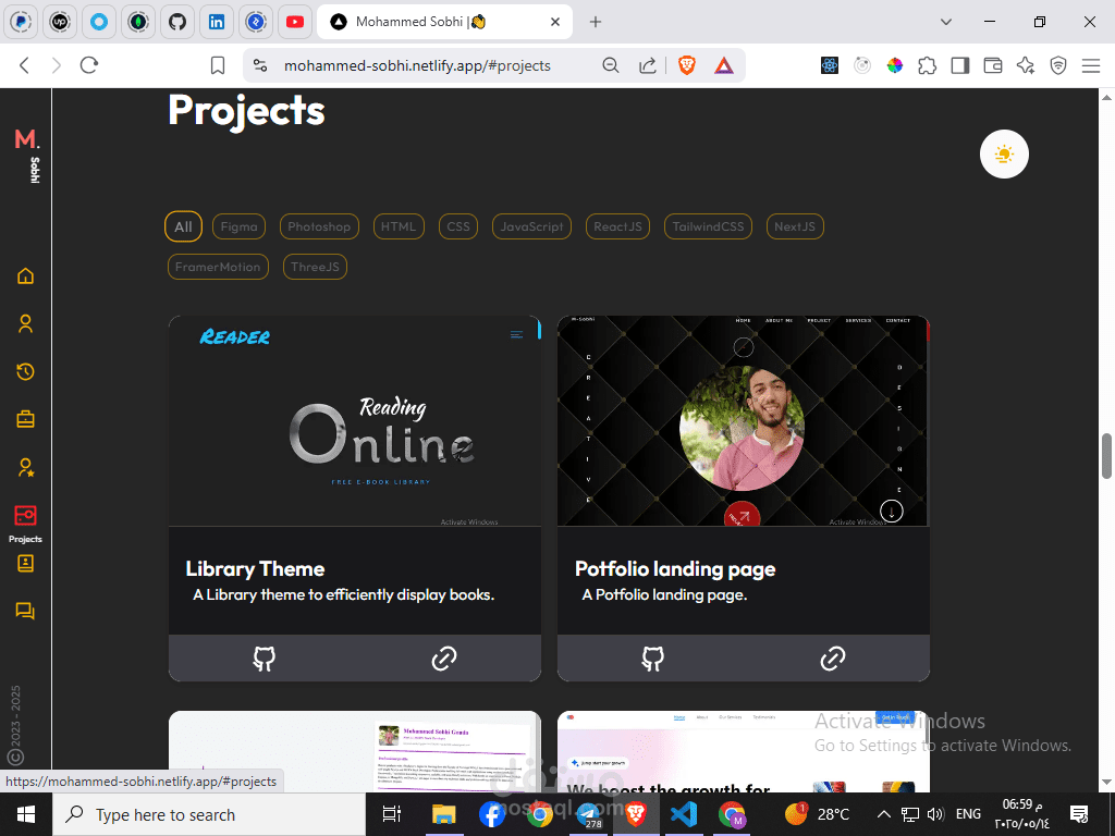 portfolio تصفح المعلومات عني بسهوله و جمال | مستقل