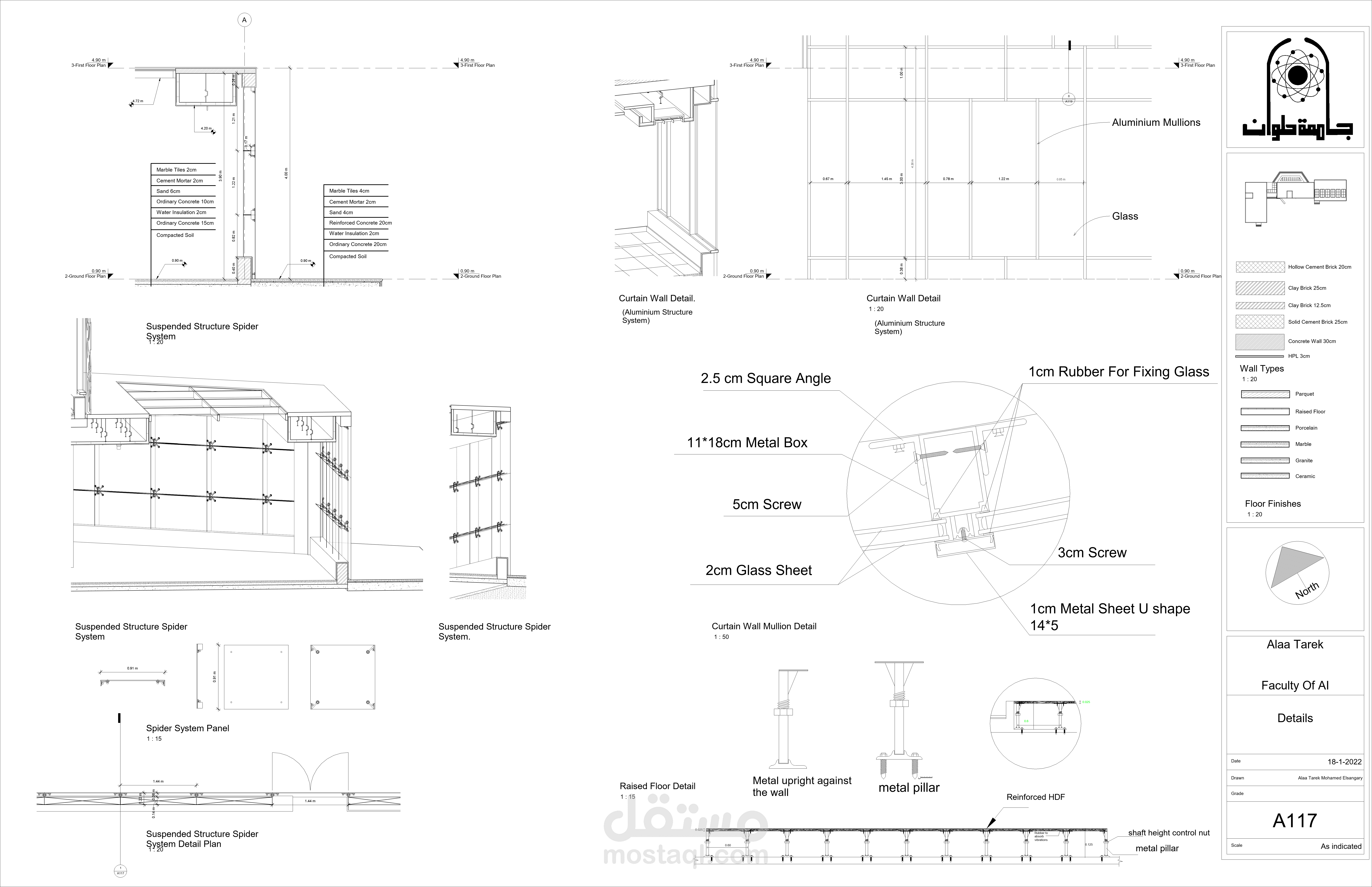 Faculty of AI working drawings project by BIM system | مستقل