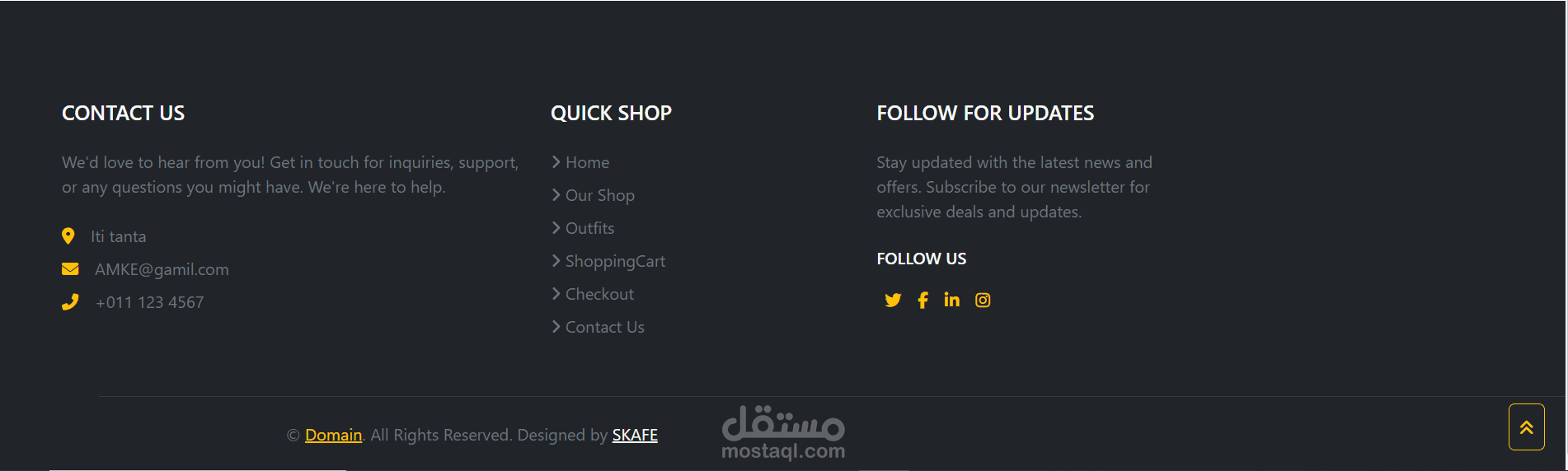 SKAFE Store-Multi-Actor E-commerce System | مستقل