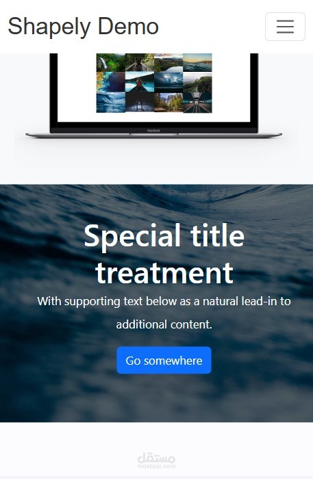 One-Page Responsive Website – Bootstrap & JavaScript | مستقل