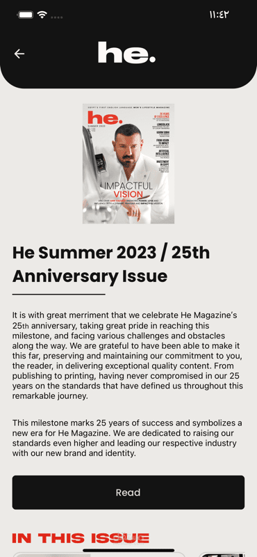 He Magazine تطبيق | مستقل
