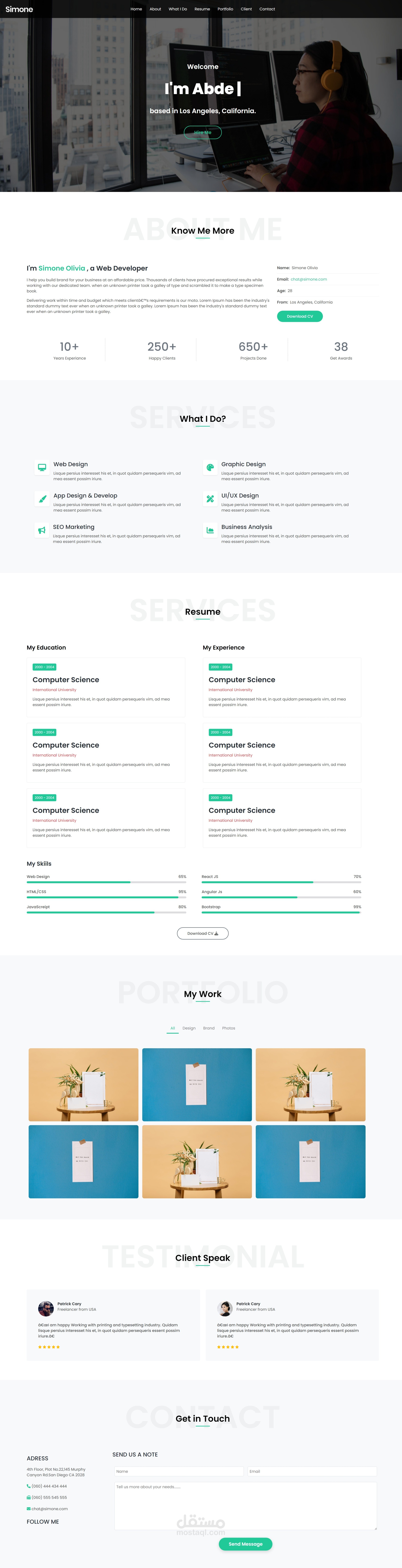 Simone Portfolio | مستقل