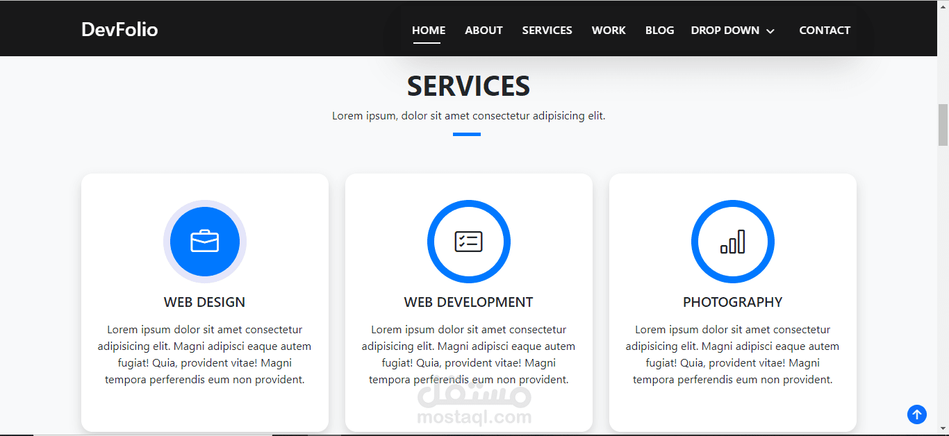 DevFolio Portfolio | مستقل