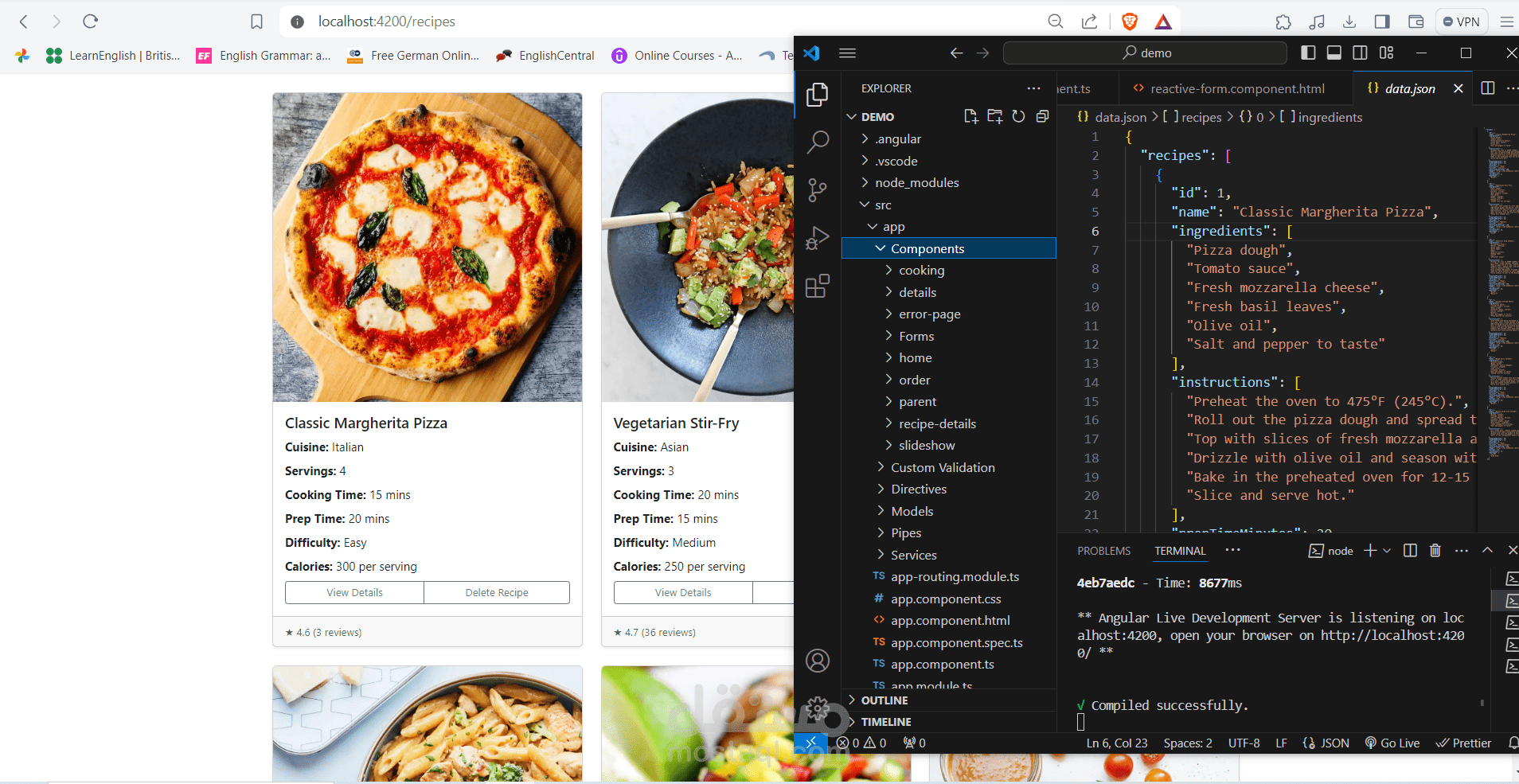 تطوير واجهات المستخدم لعرض بيانات JSON باستخدام Angular | مستقل