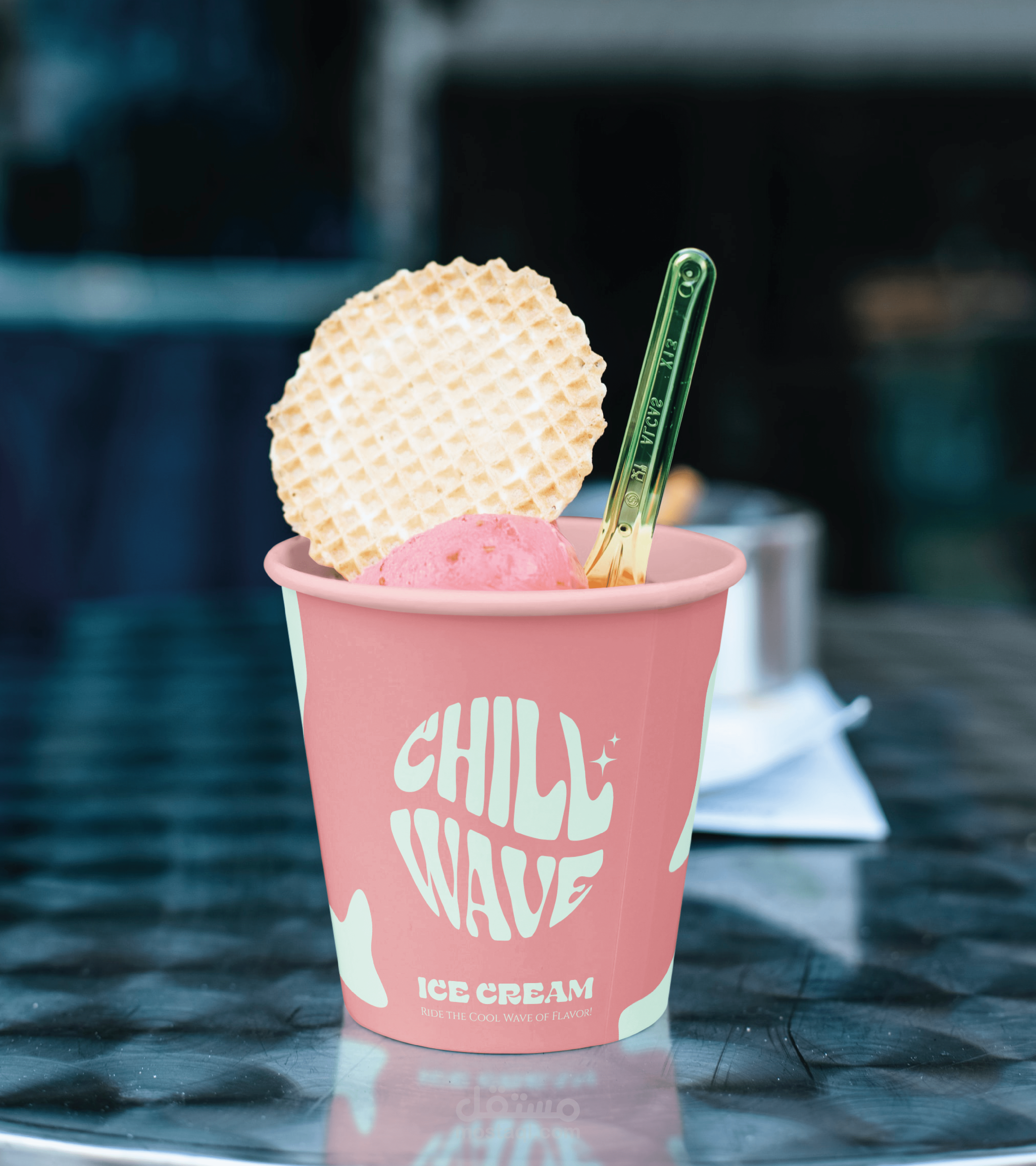 Chill Wave Ice Cream Logo & Brand Identity | مستقل