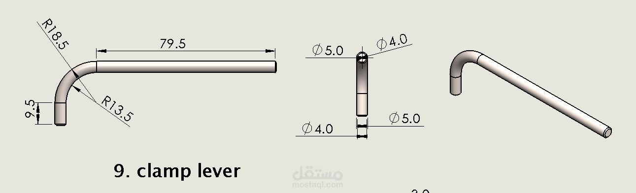 Manual clamp drawing | مستقل
