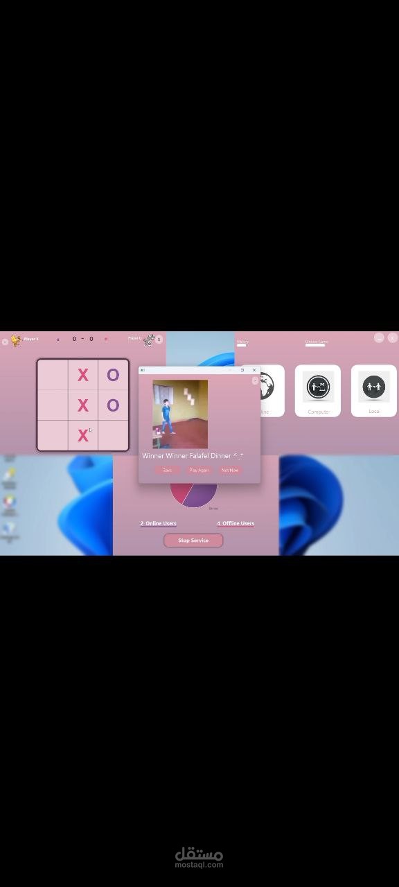 Tic-Tac-Toe server client game | مستقل